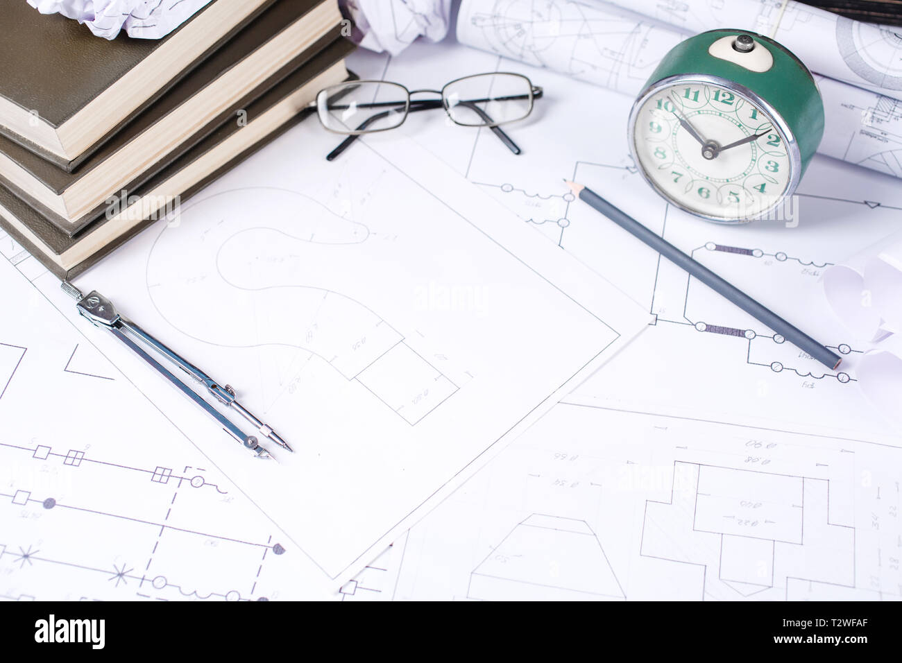 Old engineering drawings hi-res stock photography and images - Alamy