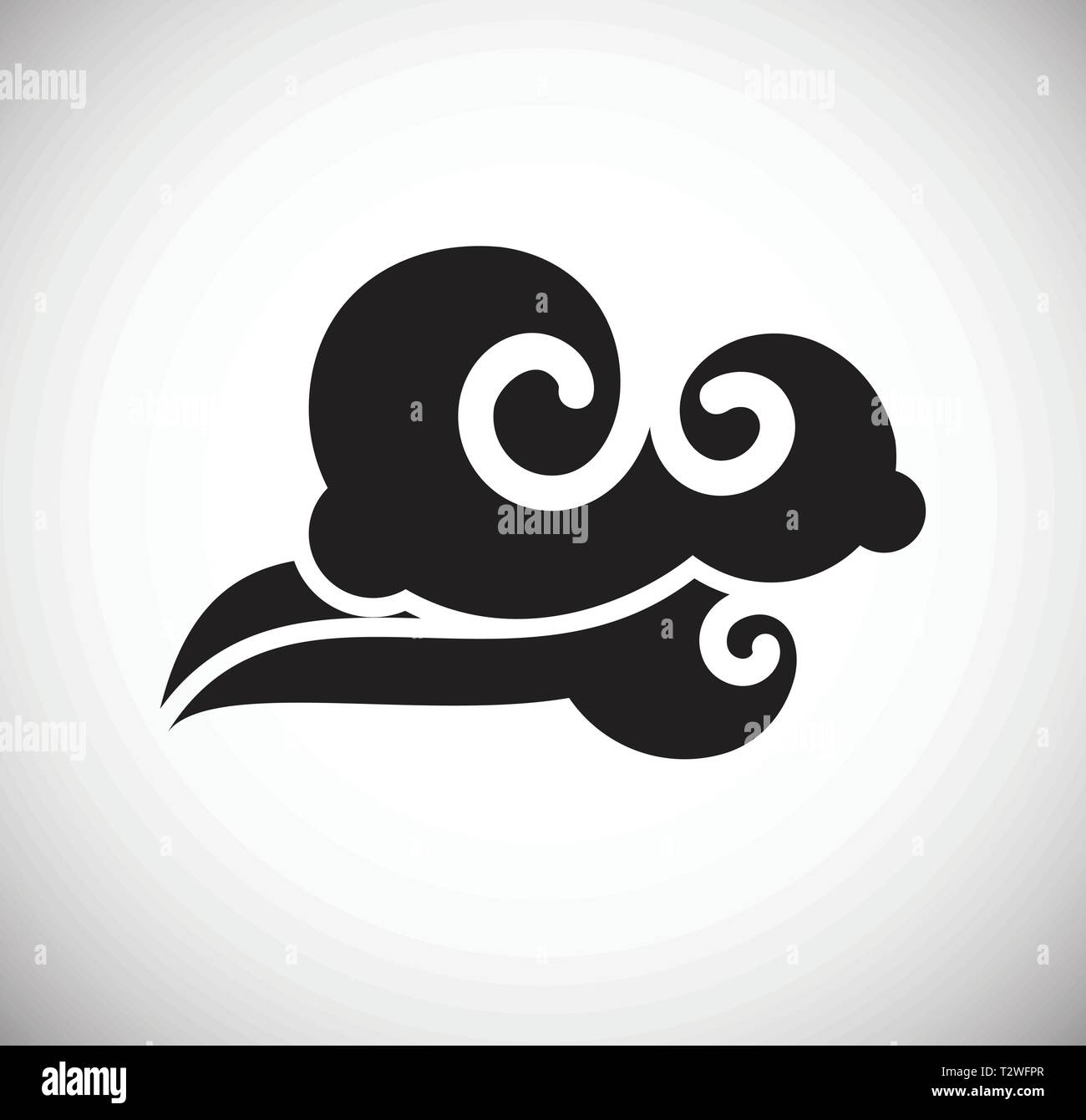Asian cloud icon on background for graphic and web design. Simple ...