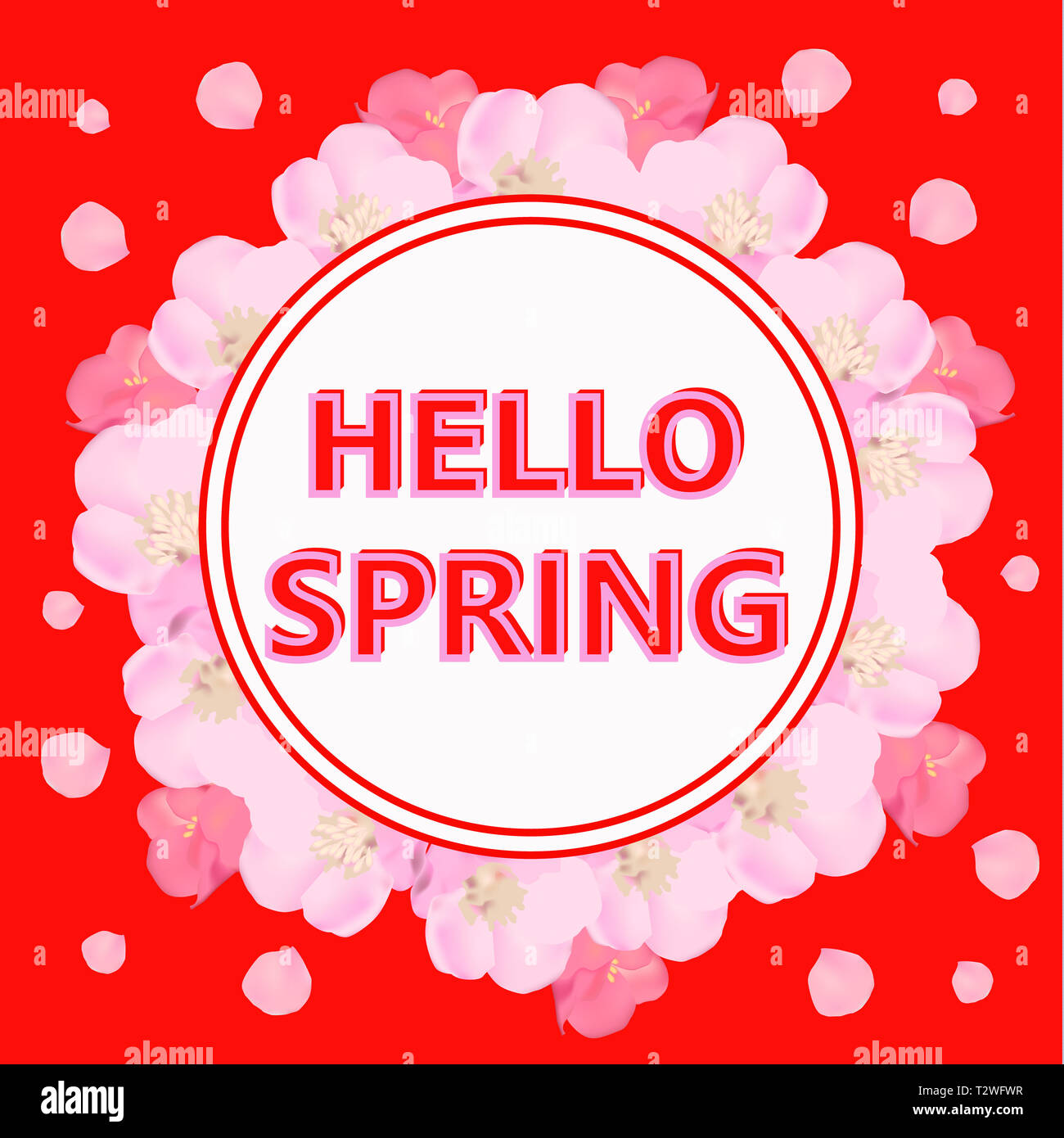 Bright hello spring background. Background with beautiful colorful ...