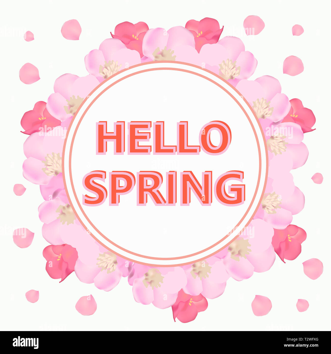 Bright hello spring background. Background with beautiful colorful ...