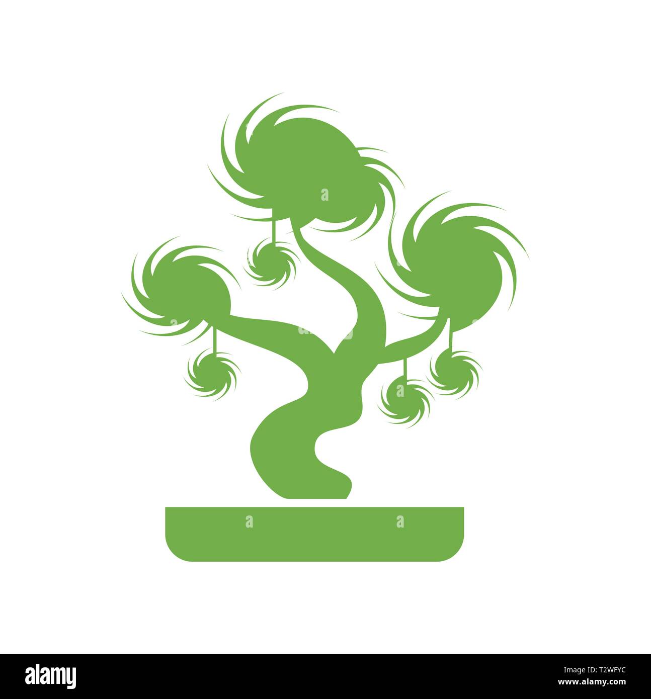 Bonsai icon on background for graphic and web design. Simple vector ...