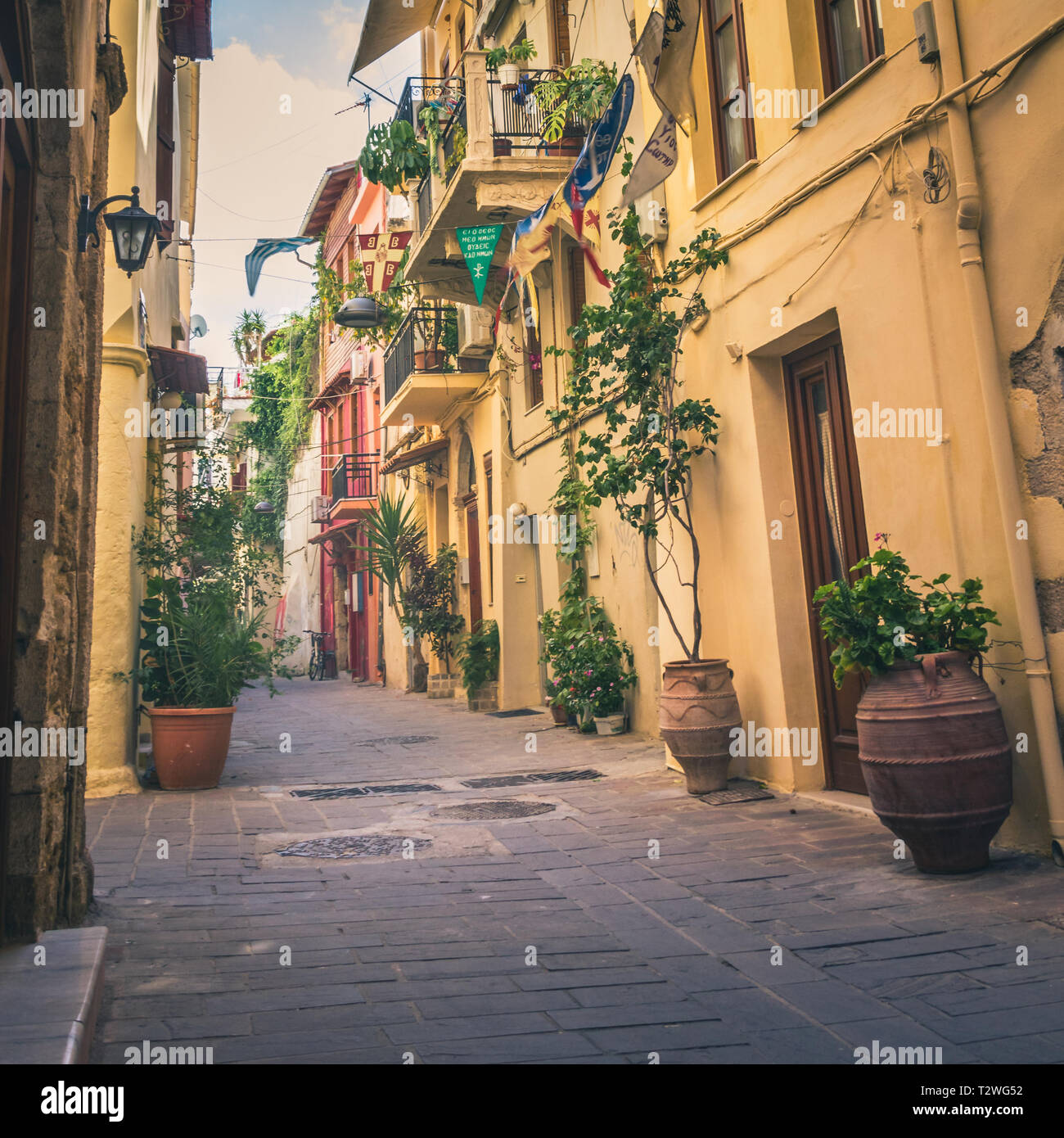 Architecture of Chania in crete island, Greece. Original architecture ...