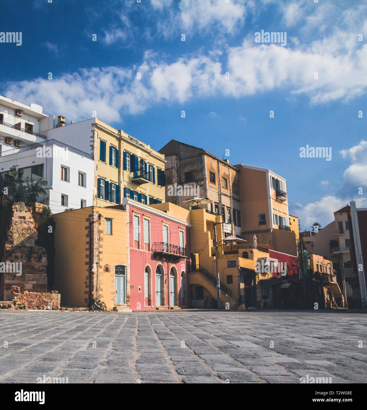 Architecture of Chania in crete island, Greece. Original architecture ...