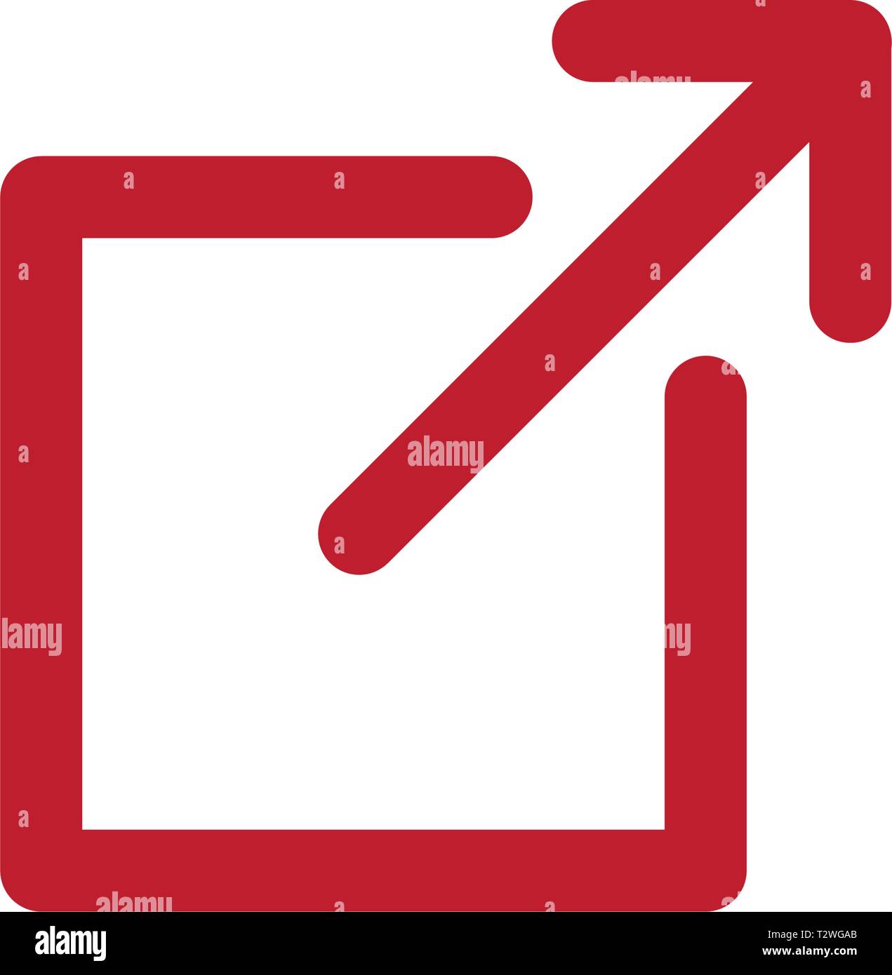 External Link Icon - box and arrow - UI or UX icon Stock Vector Image ...