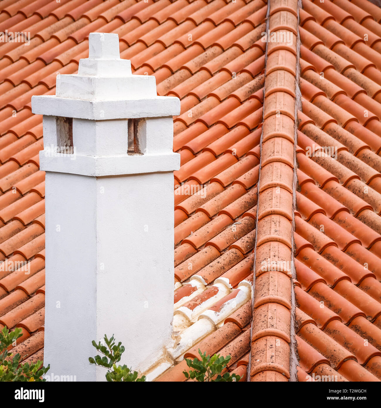 Argiroupolis small mountain village in Crete. Greece. Red roofs and ...