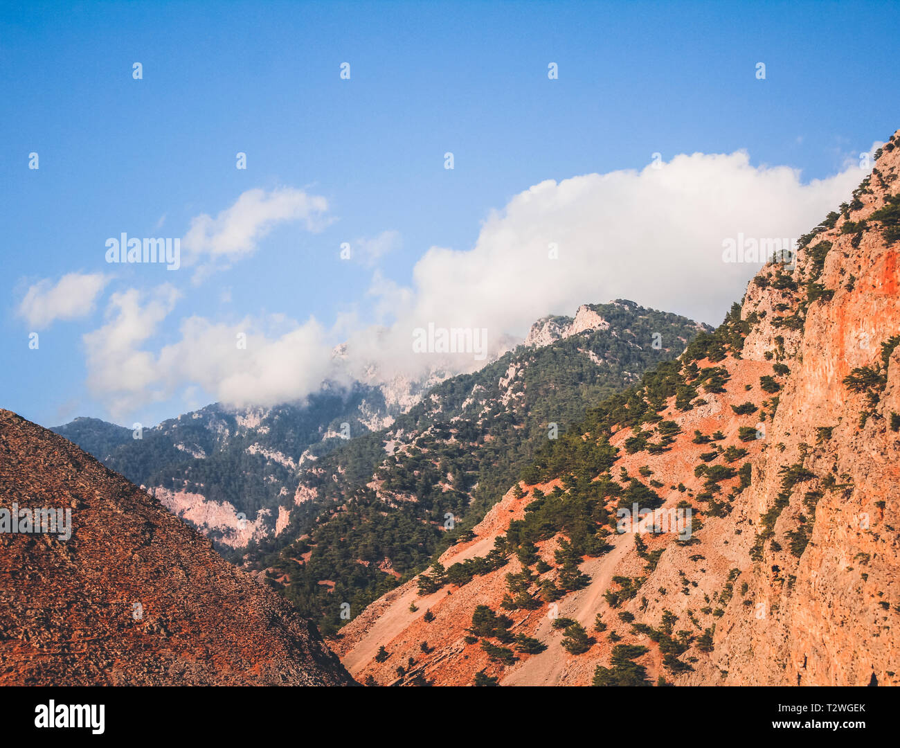 Mountains of Crete, seen from the sea side. Part of the White Mountains ...