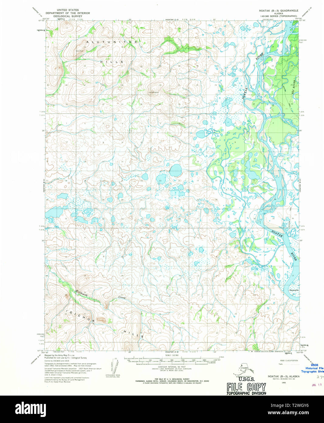Map of noatak hi-res stock photography and images - Alamy