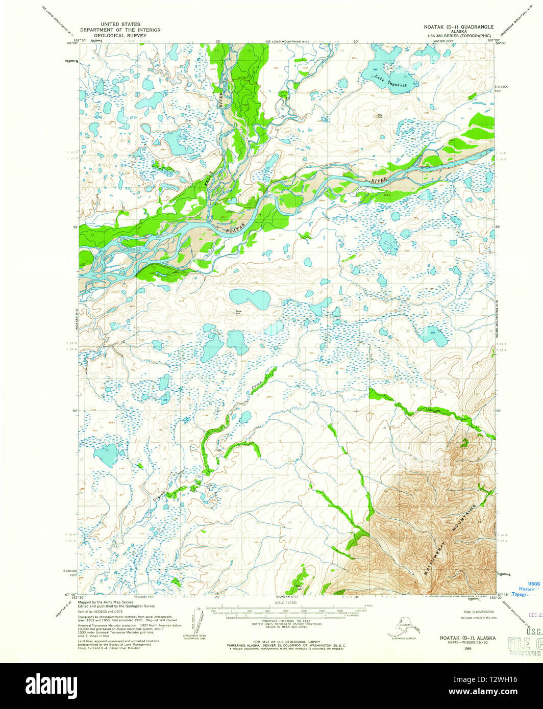 Noatak map hi-res stock photography and images - Alamy