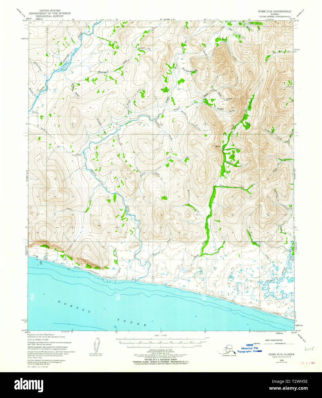 Nome alaska map hi-res stock photography and images - Alamy