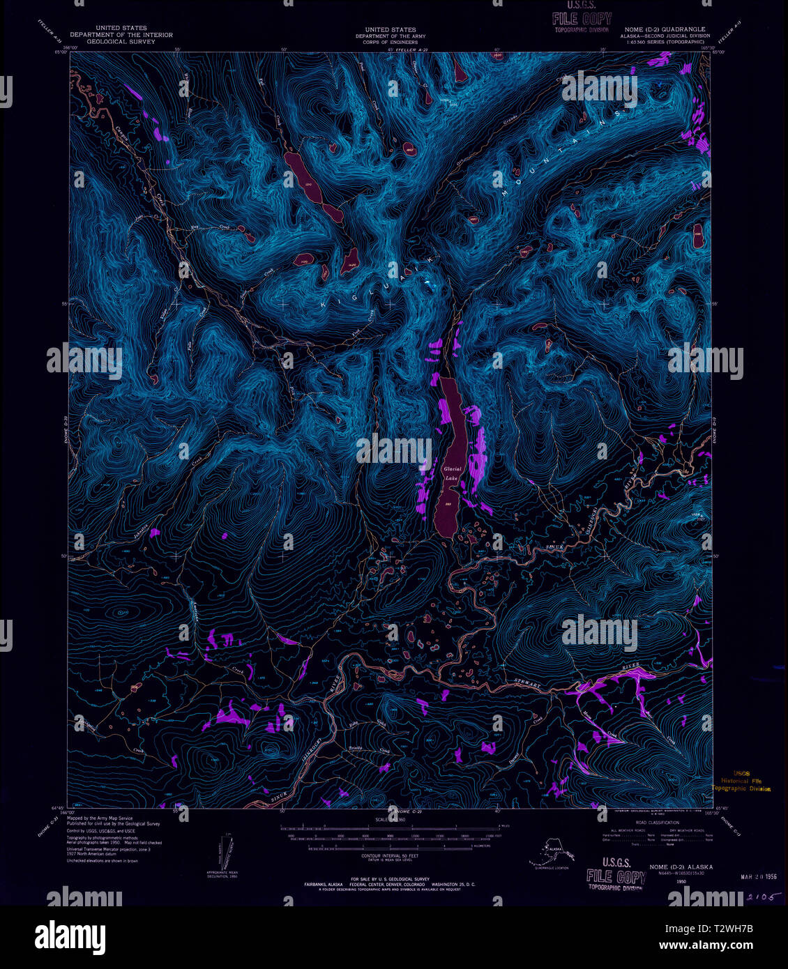 Map of nome alaska hi-res stock photography and images - Alamy