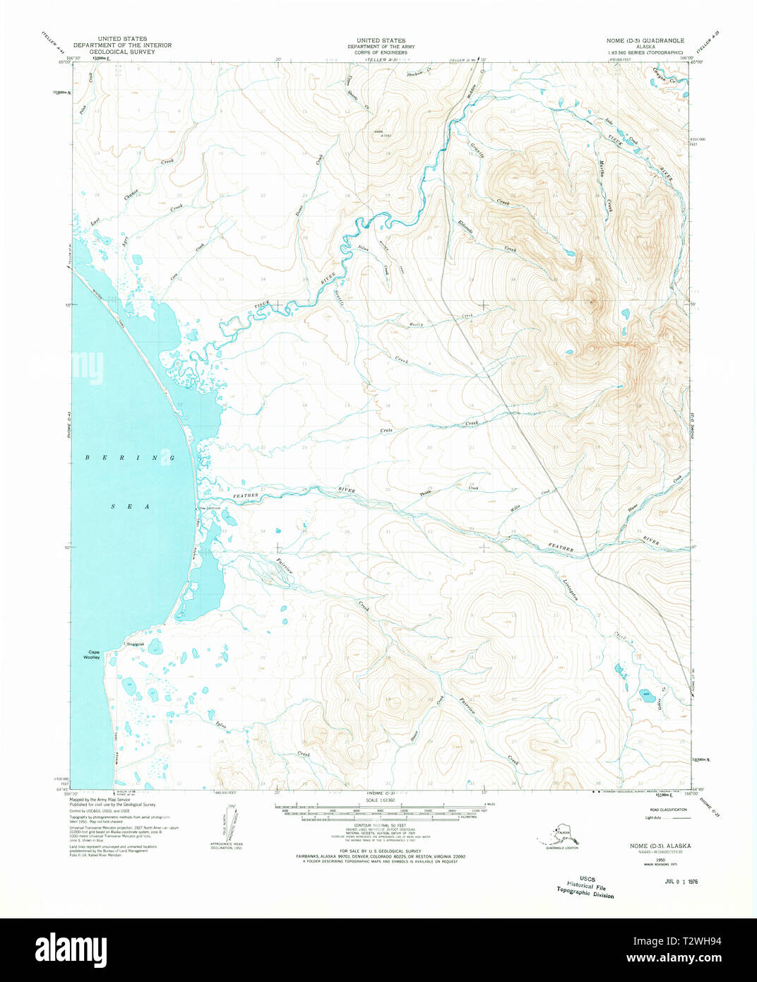 Map of nome alaska hi-res stock photography and images - Alamy