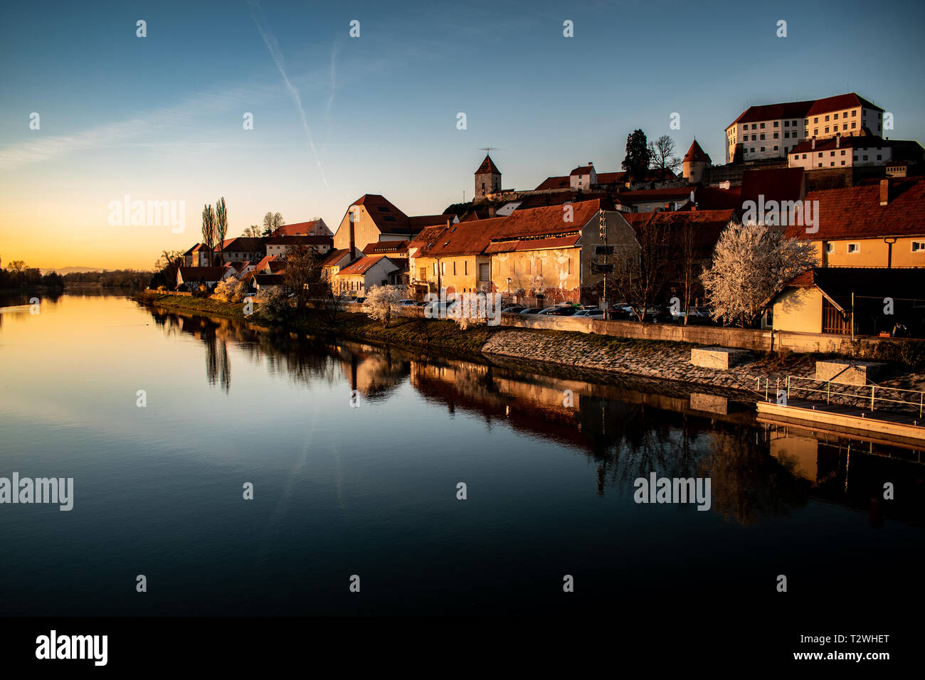 Old town at sunset Stock Photo - Alamy