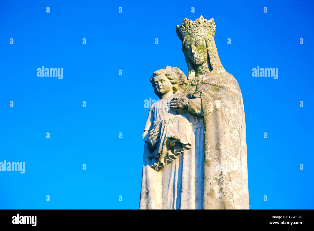 Our Lady of Penrhys Statue, Rhondda Valley, Wales, UK Stock Photo - Alamy