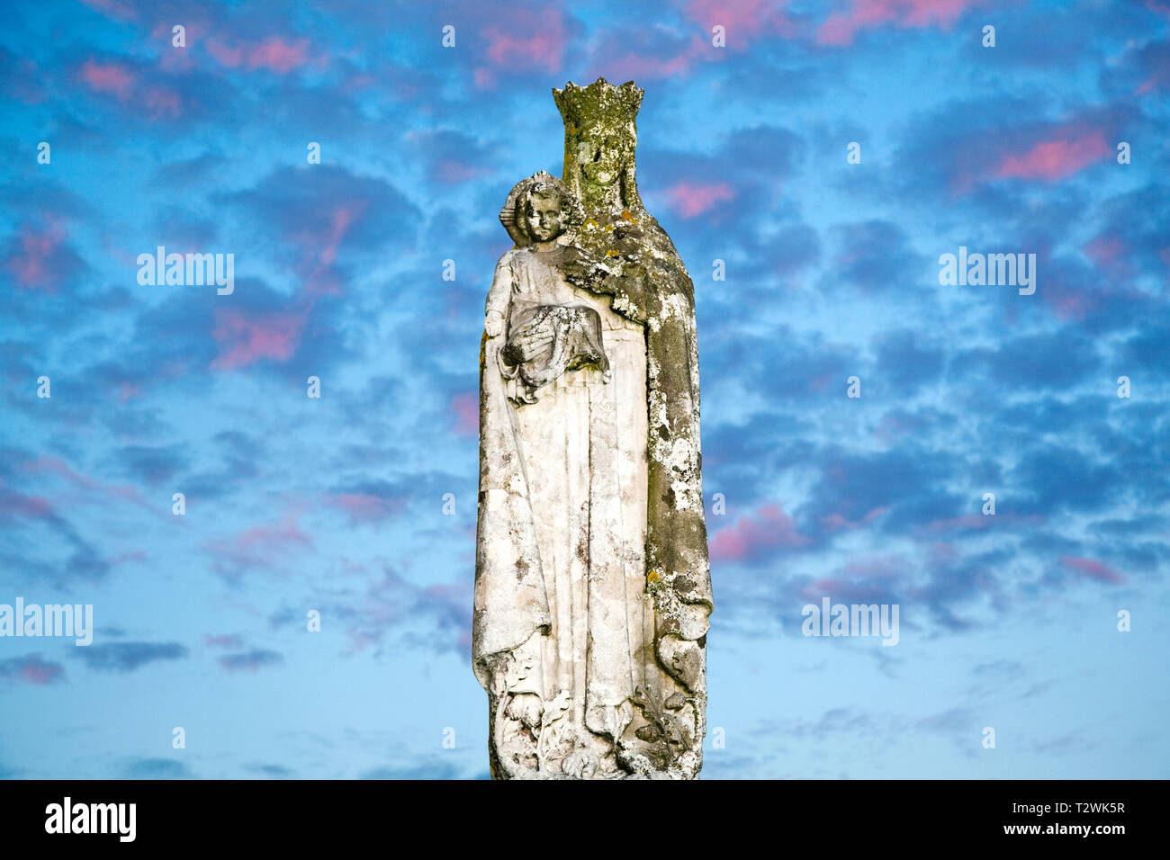 Our Lady of Penrhys Statue, Rhondda Valley, Wales, UK Stock Photo - Alamy