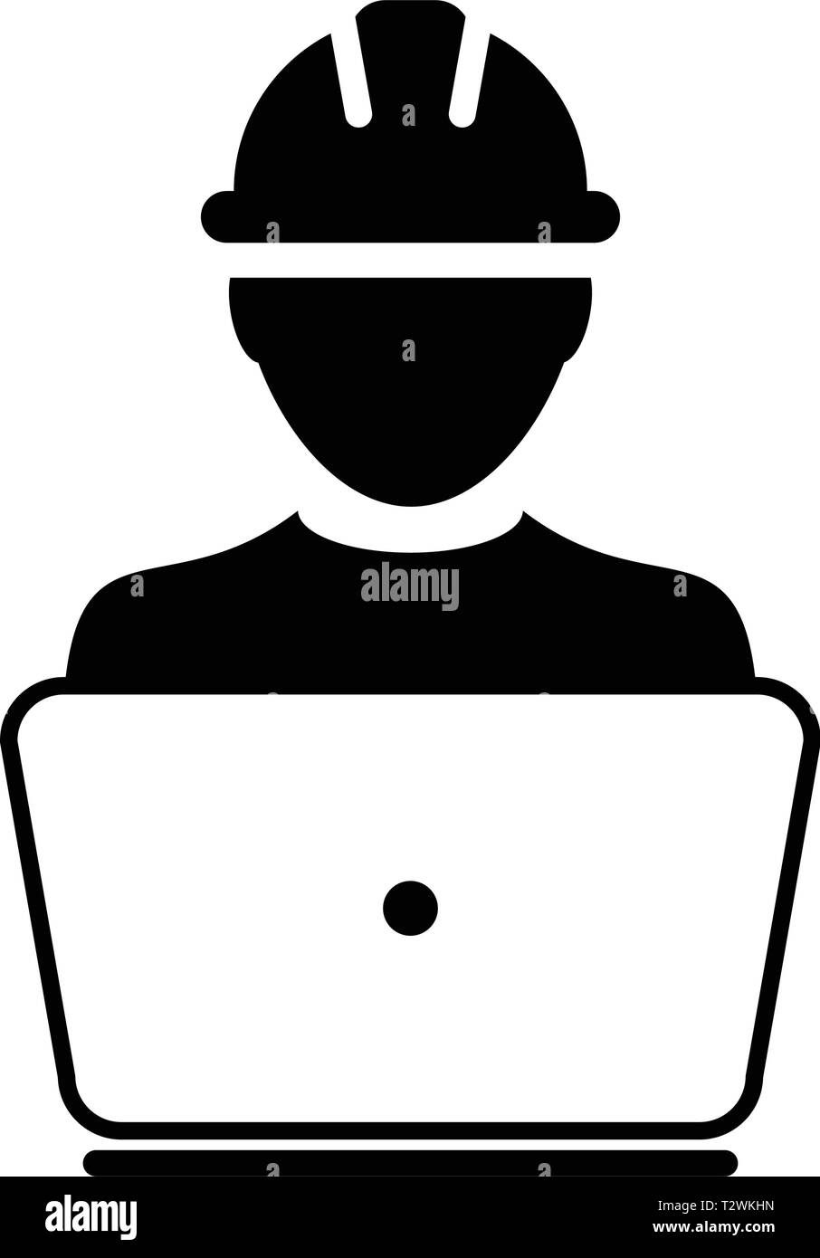 Operator worker icon vector male Construction service person profile ...