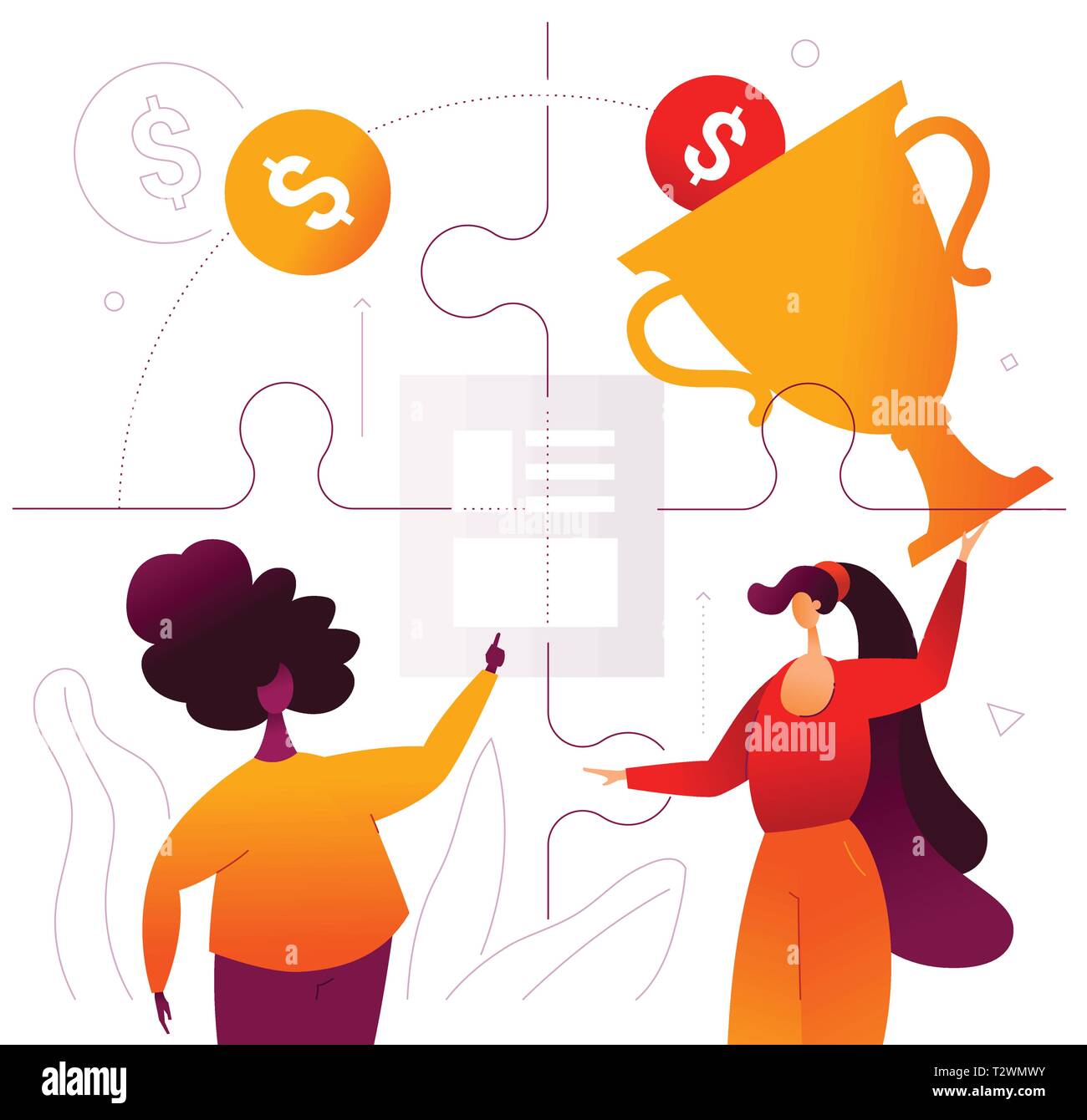 Financial success - modern flat design style illustration on white ...