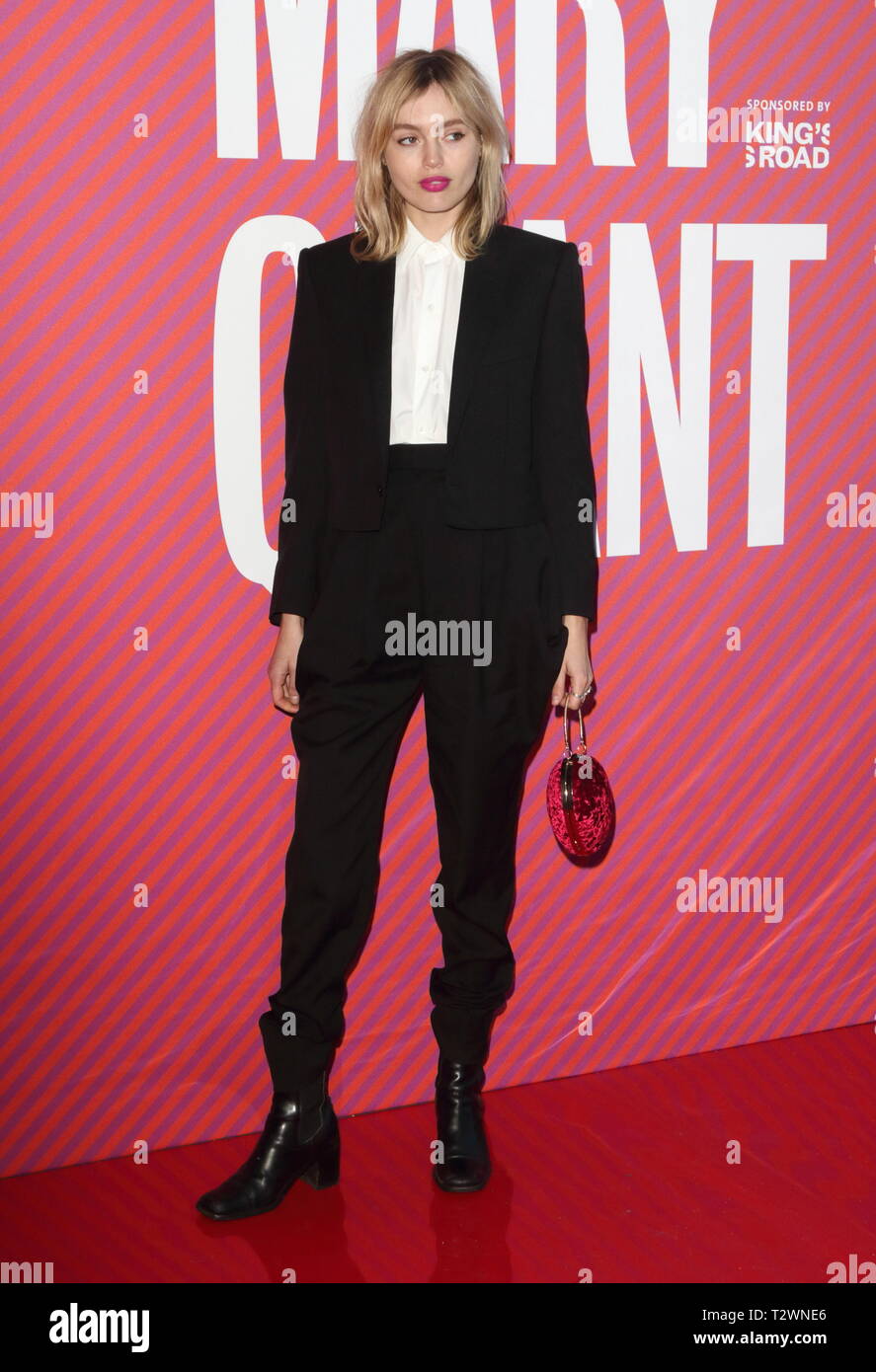 London, UK. Staz Lindes at Mary Quant Exhibition Private View at the ...