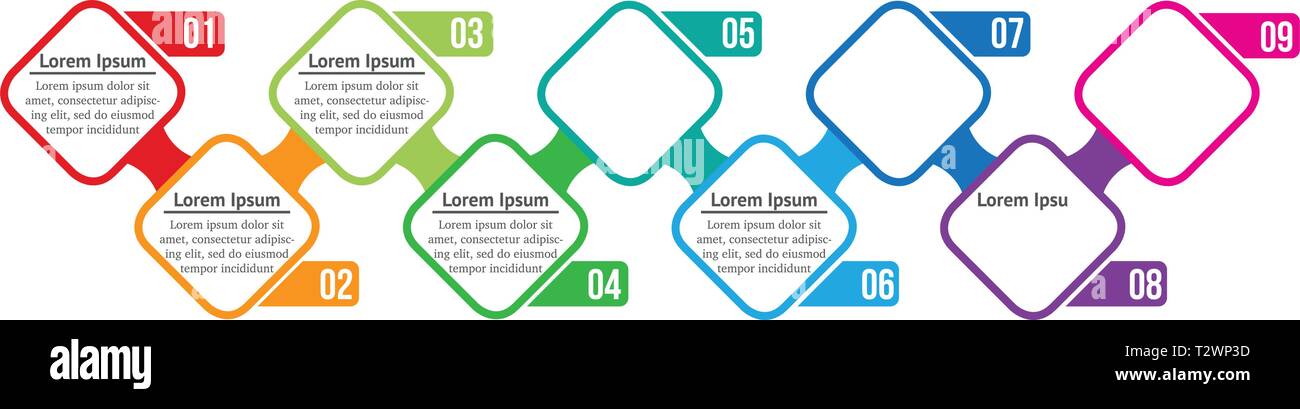 Vector Infographic squares with 9 options or steps. Infographics for ...