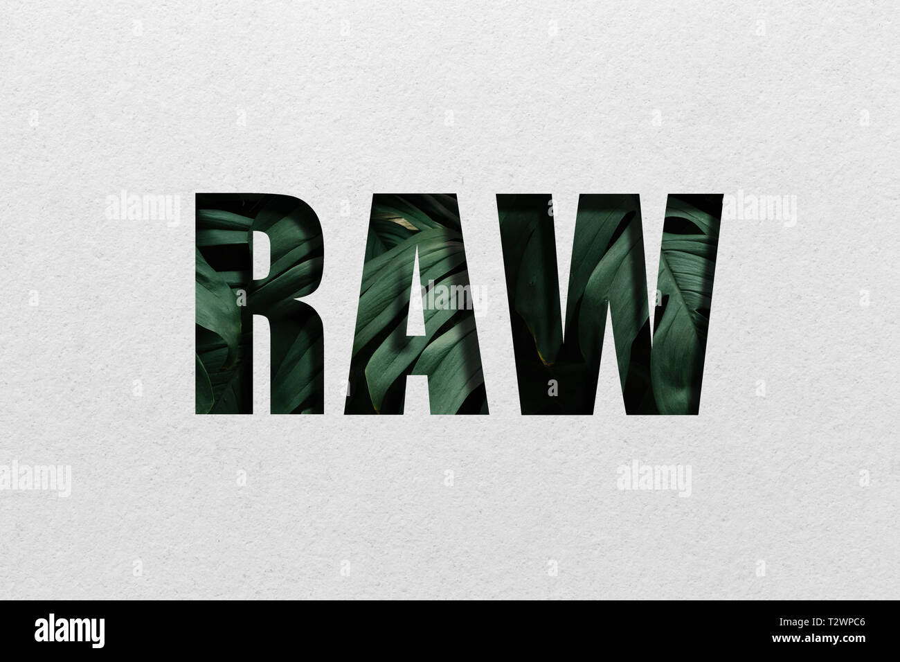 leaf letter word raw Stock Photo - Alamy