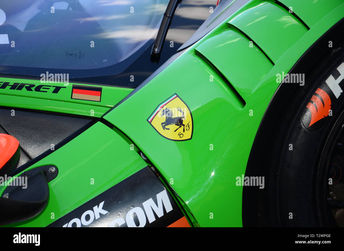 Italy - 29 March, 2019: Ferrari 488 GT3 of Rinaldi Racing Team driven ...