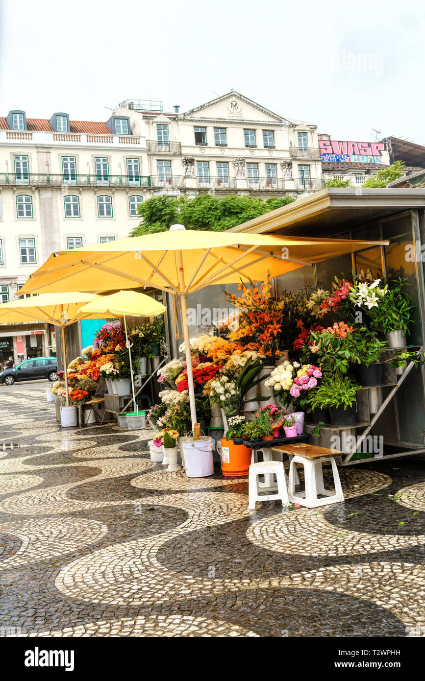 Flower shop in Lisbon Portugal Stock Photo - Alamy