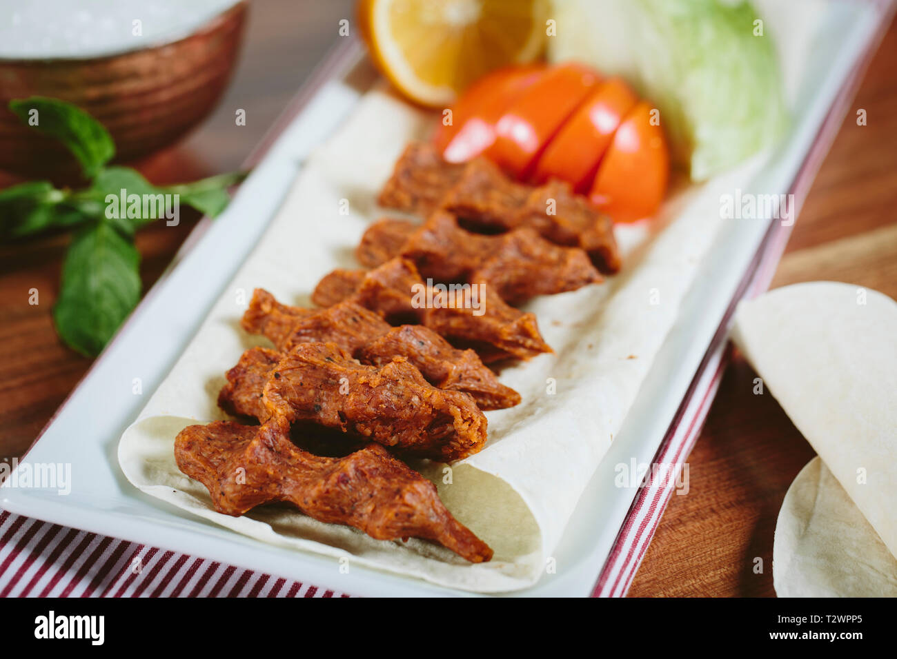 cigkofte turkish food Stock Photo - Alamy