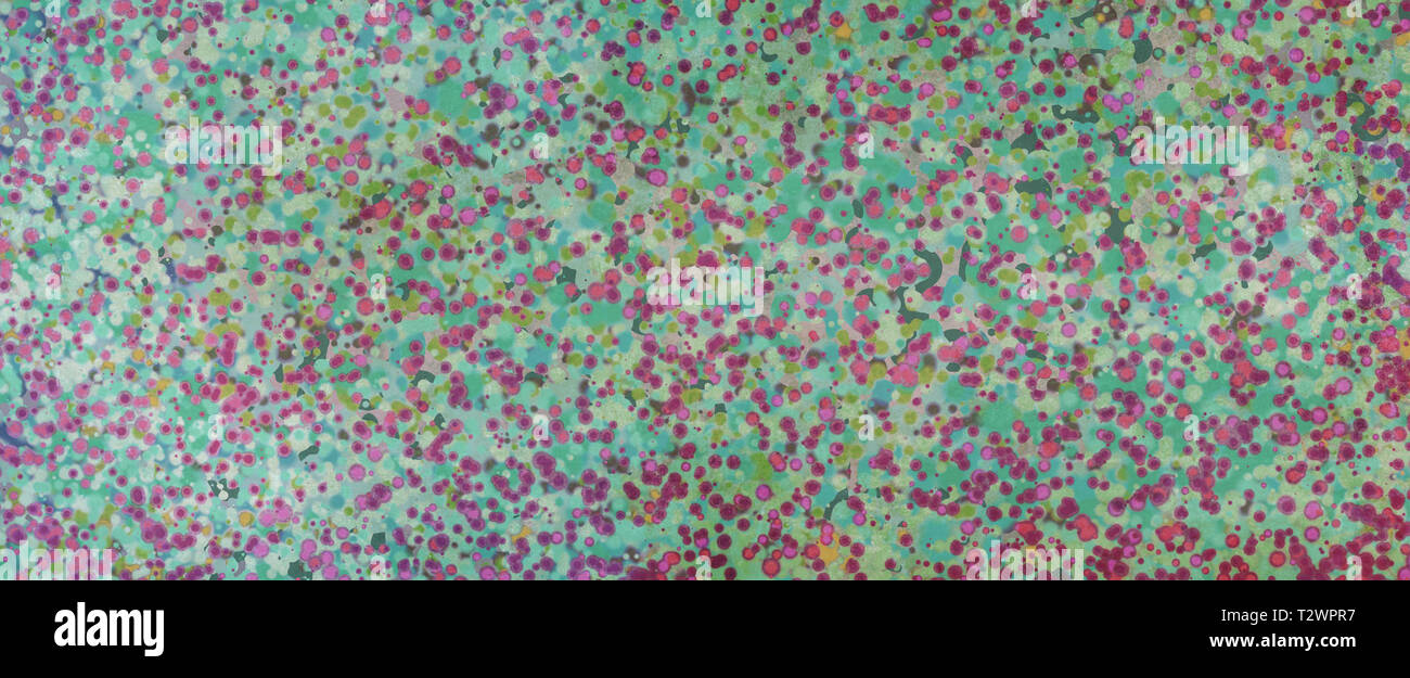 Old spotted paint blob background with grunge texture and paint spatter ...