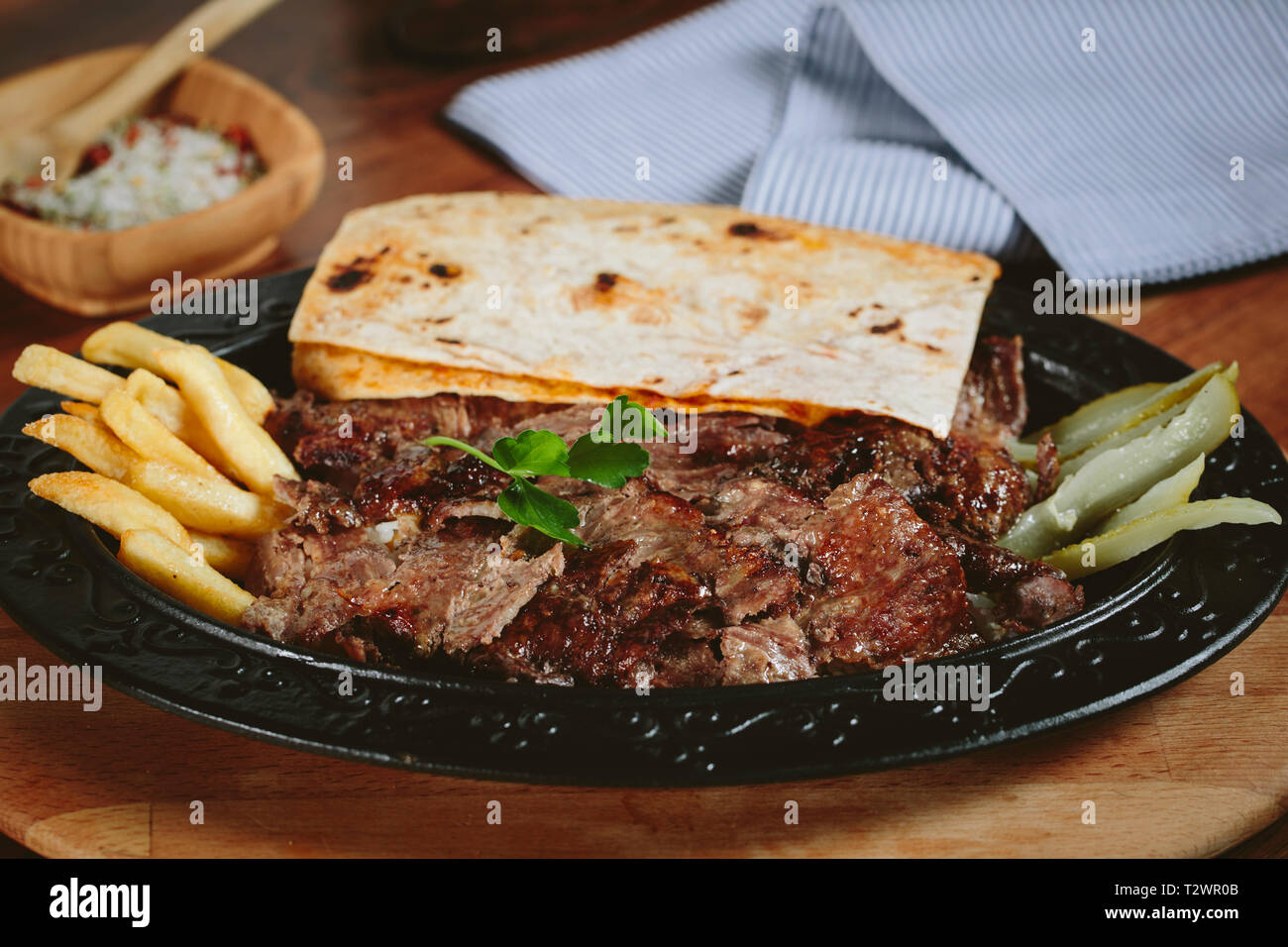 chicken and potato fast food Stock Photo - Alamy