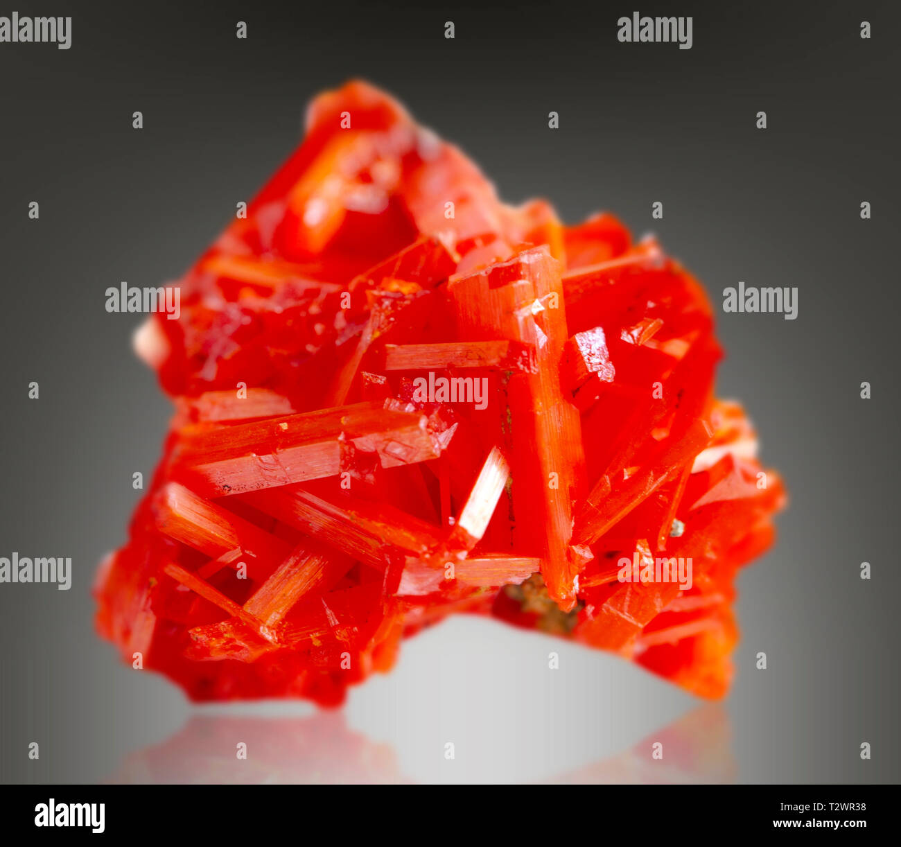 crocoite mineral specimen stone Stock Photo - Alamy