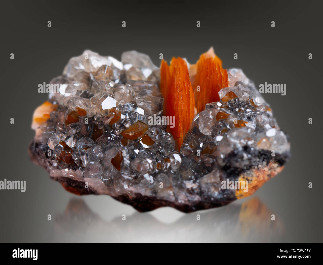 cerussite mineral specimen stone rock Stock Photo - Alamy
