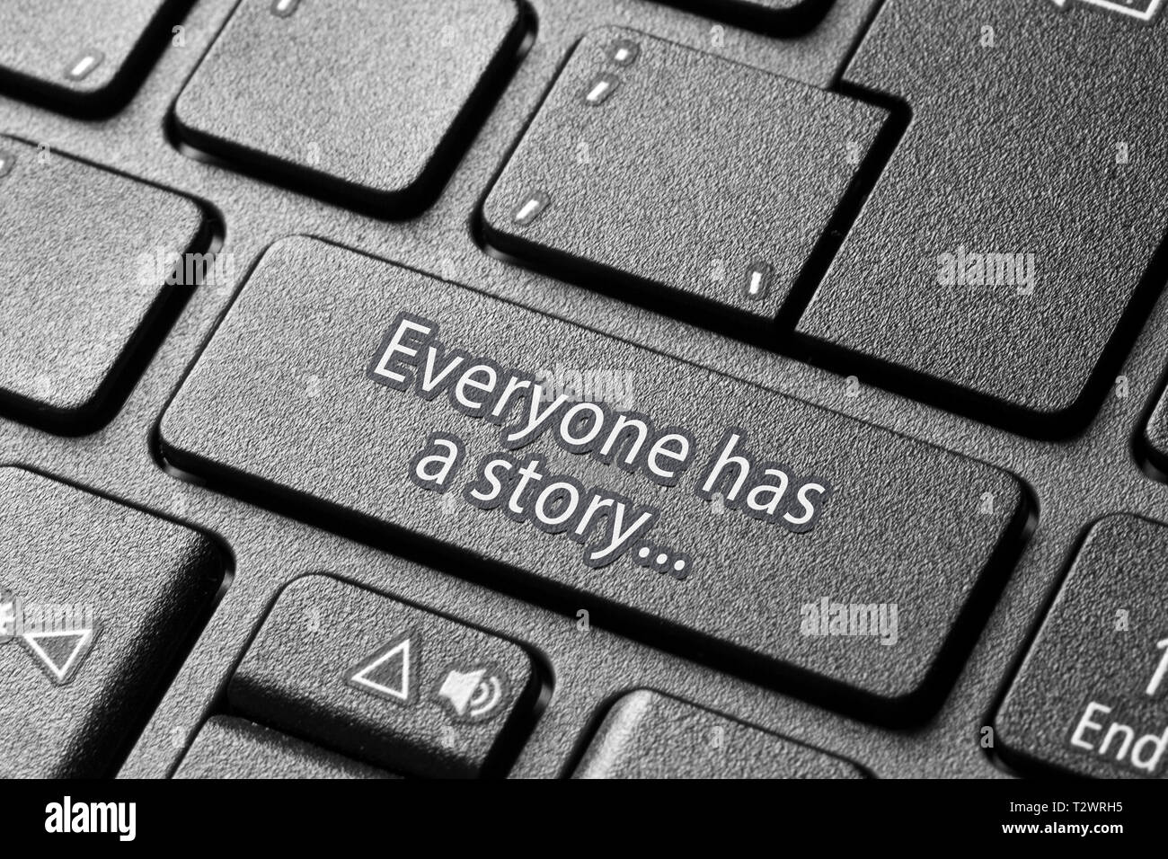 story pc button Stock Photo - Alamy