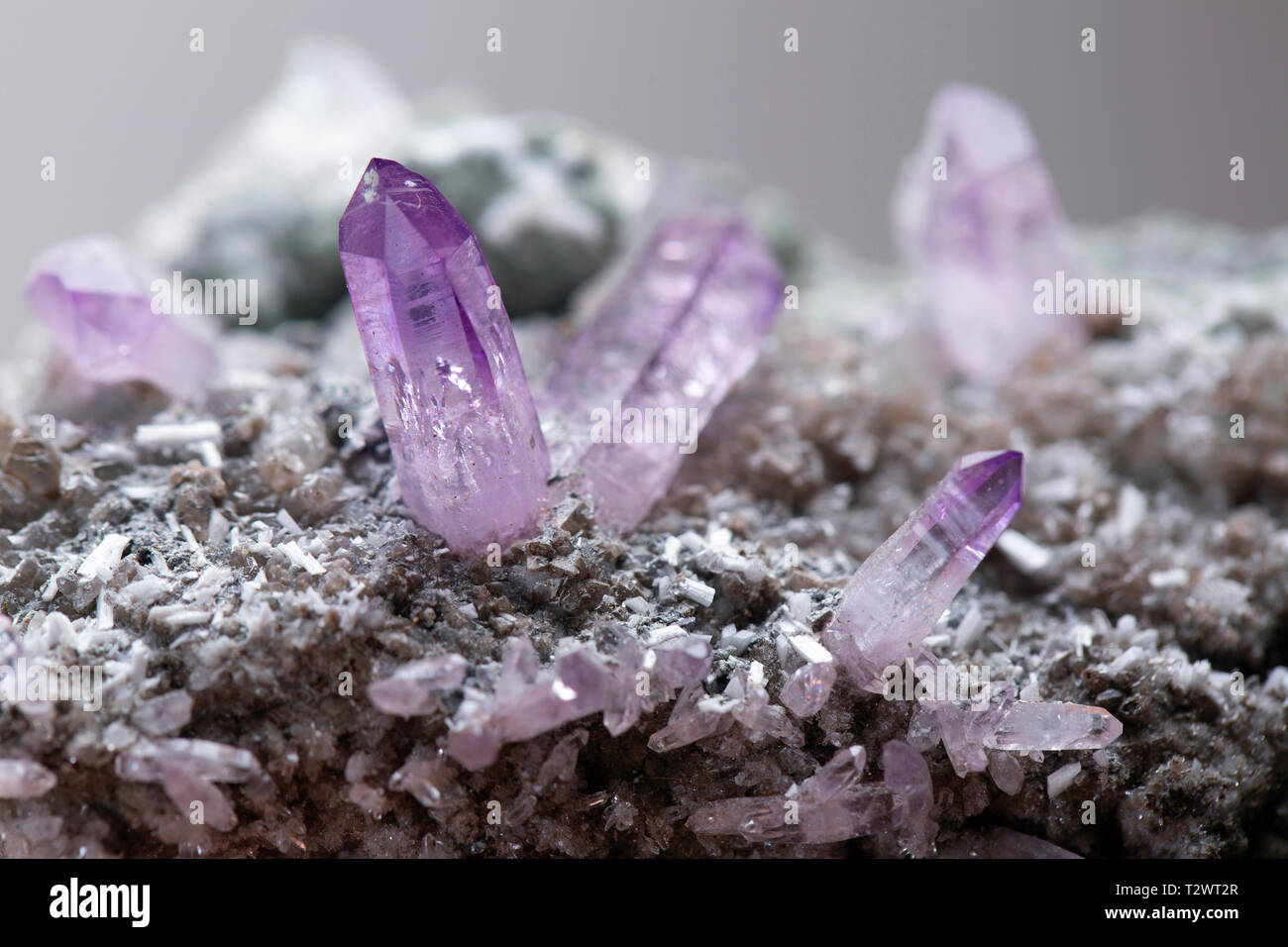 amethyst mineral stone rock gem quartz Stock Photo - Alamy