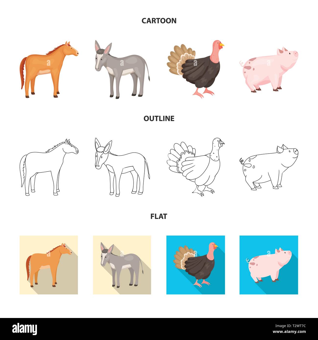 horse,donkey,turkey,pig,animal,bird,pet,cute,funny,pork,rearing,grey ...