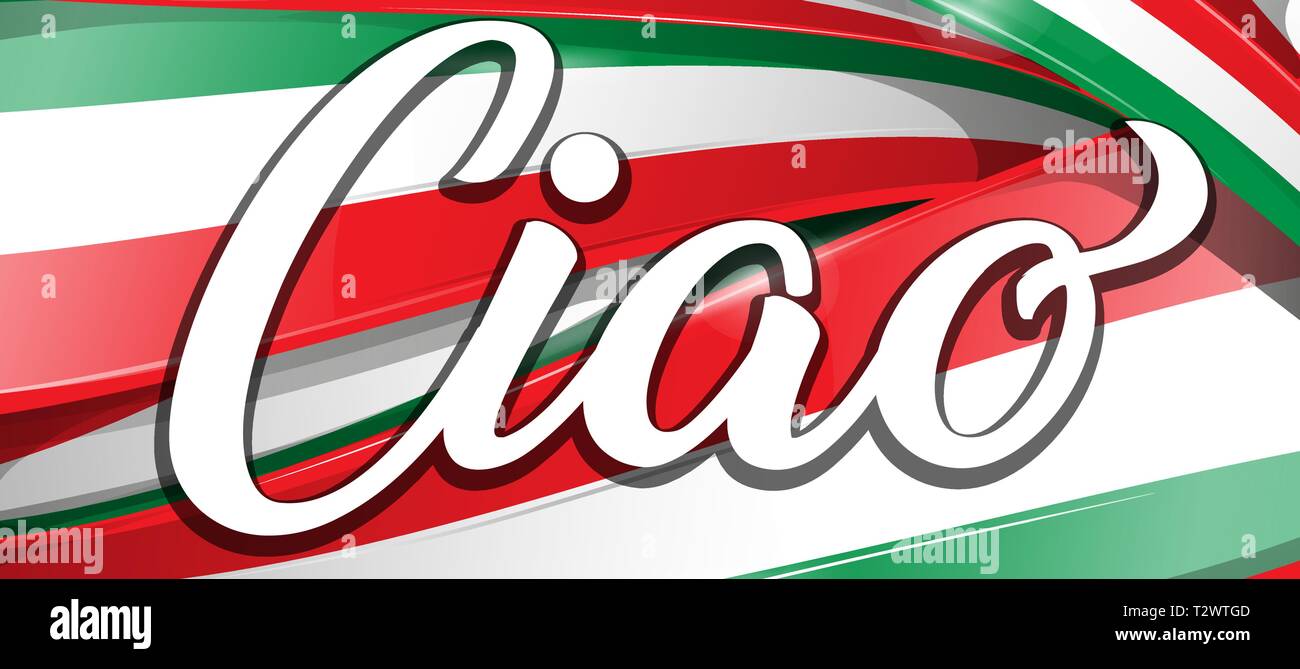 Ciao flag Stock Vector Images - Alamy