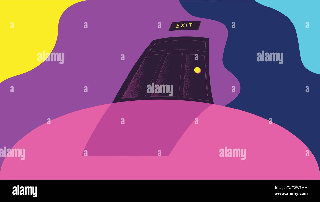 dreams door abstract imagination scene illustration Stock Vector Image ...
