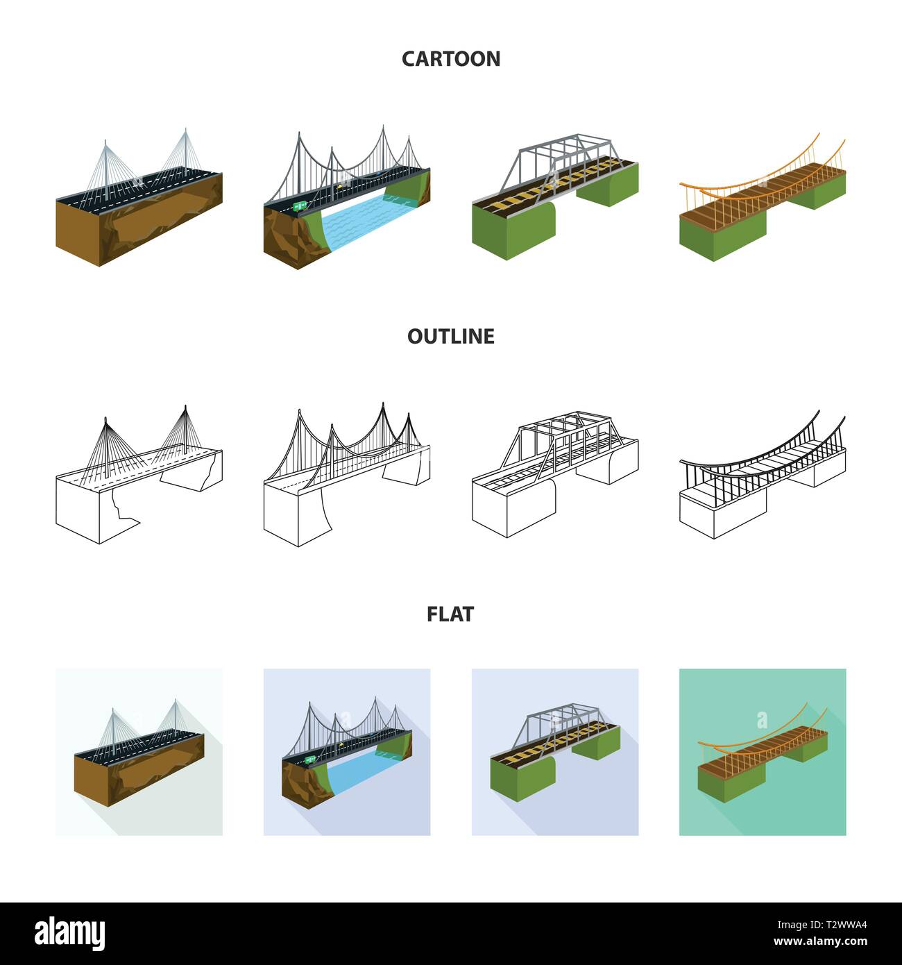 bridge,mounted,rock,sea,modern,concrete,assembled,hanging,long,brick ...