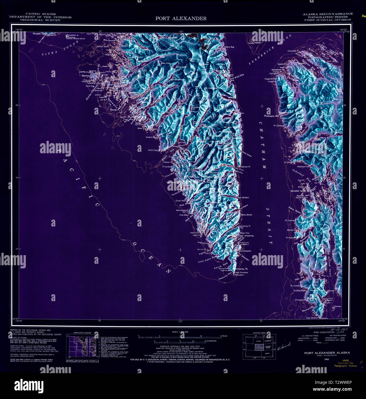 Map of port alexander hi-res stock photography and images - Alamy