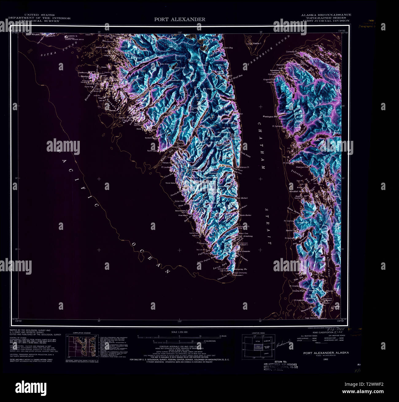 Map of port alexander hi-res stock photography and images - Alamy