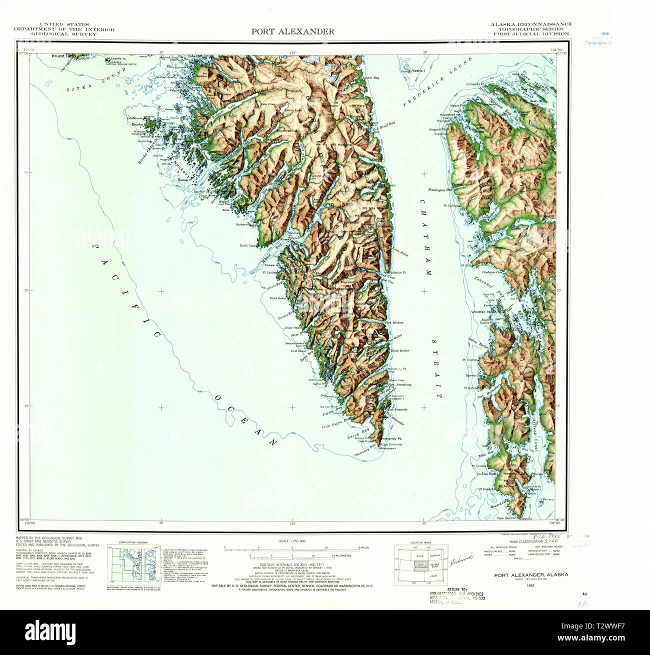 Map of port alexander hi-res stock photography and images - Alamy
