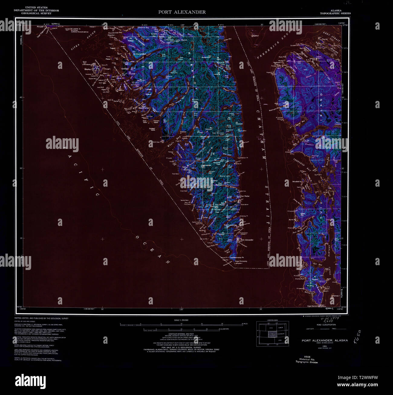 Map of port alexander hi-res stock photography and images - Alamy