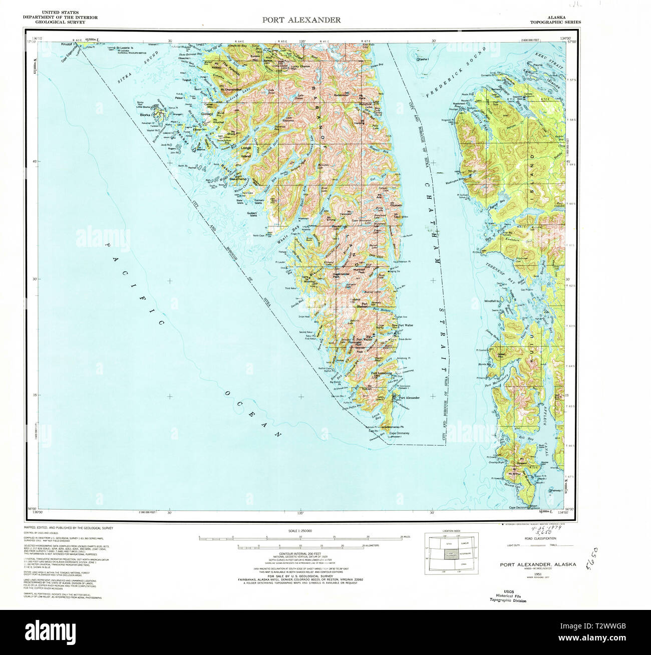Map of port alexander Cut Out Stock Images & Pictures - Alamy
