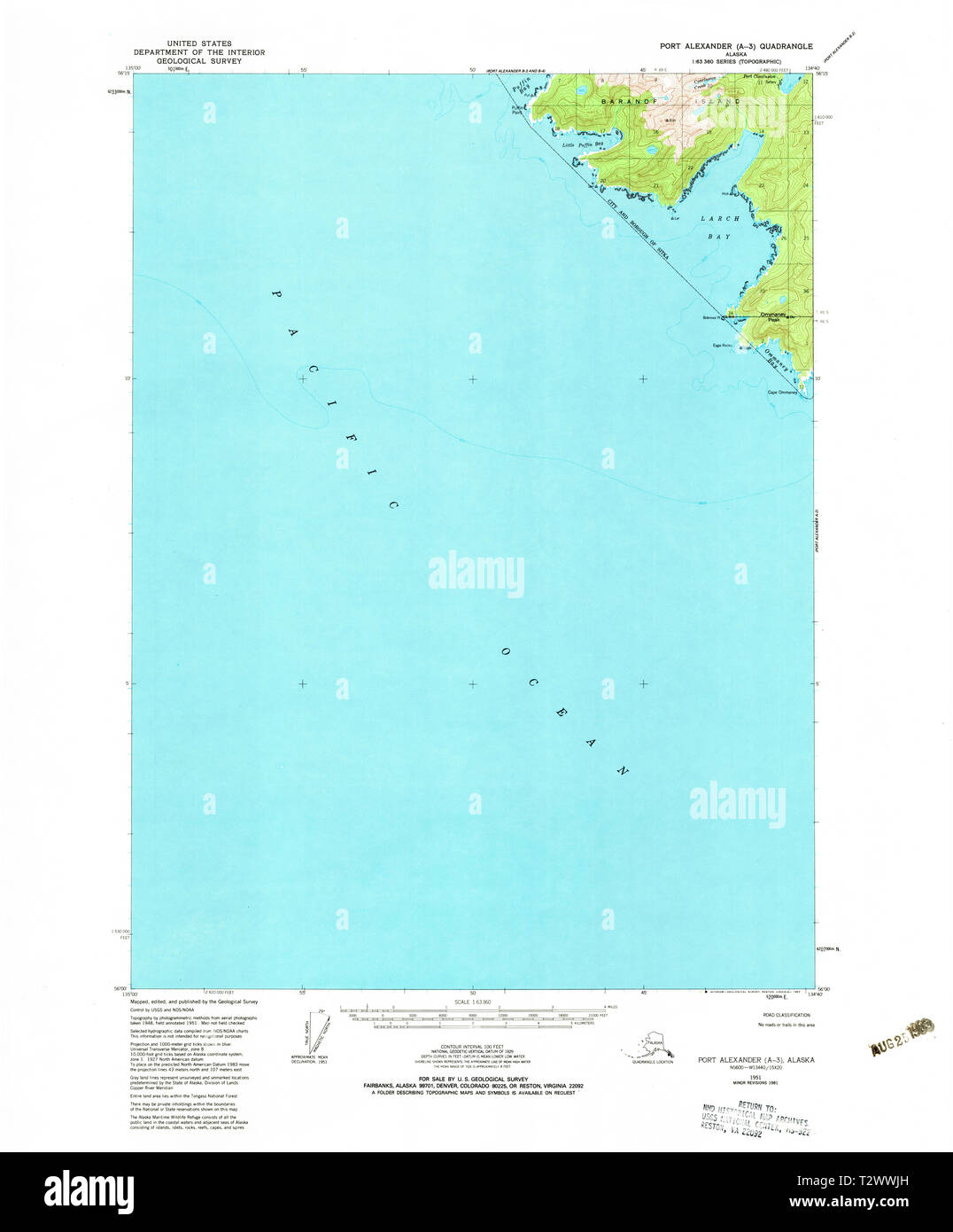 Map of port alexander hi-res stock photography and images - Alamy