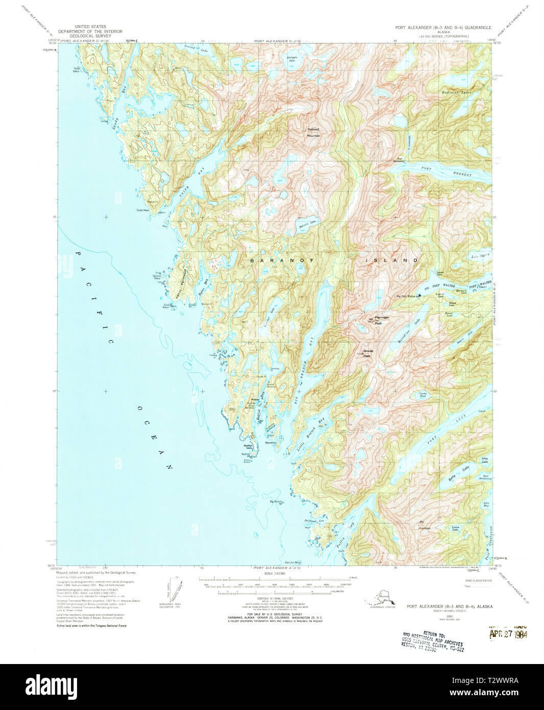 Map of port alexander Cut Out Stock Images & Pictures - Alamy