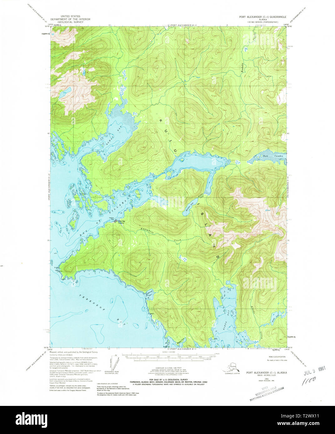 Map of port alexander hi-res stock photography and images - Alamy