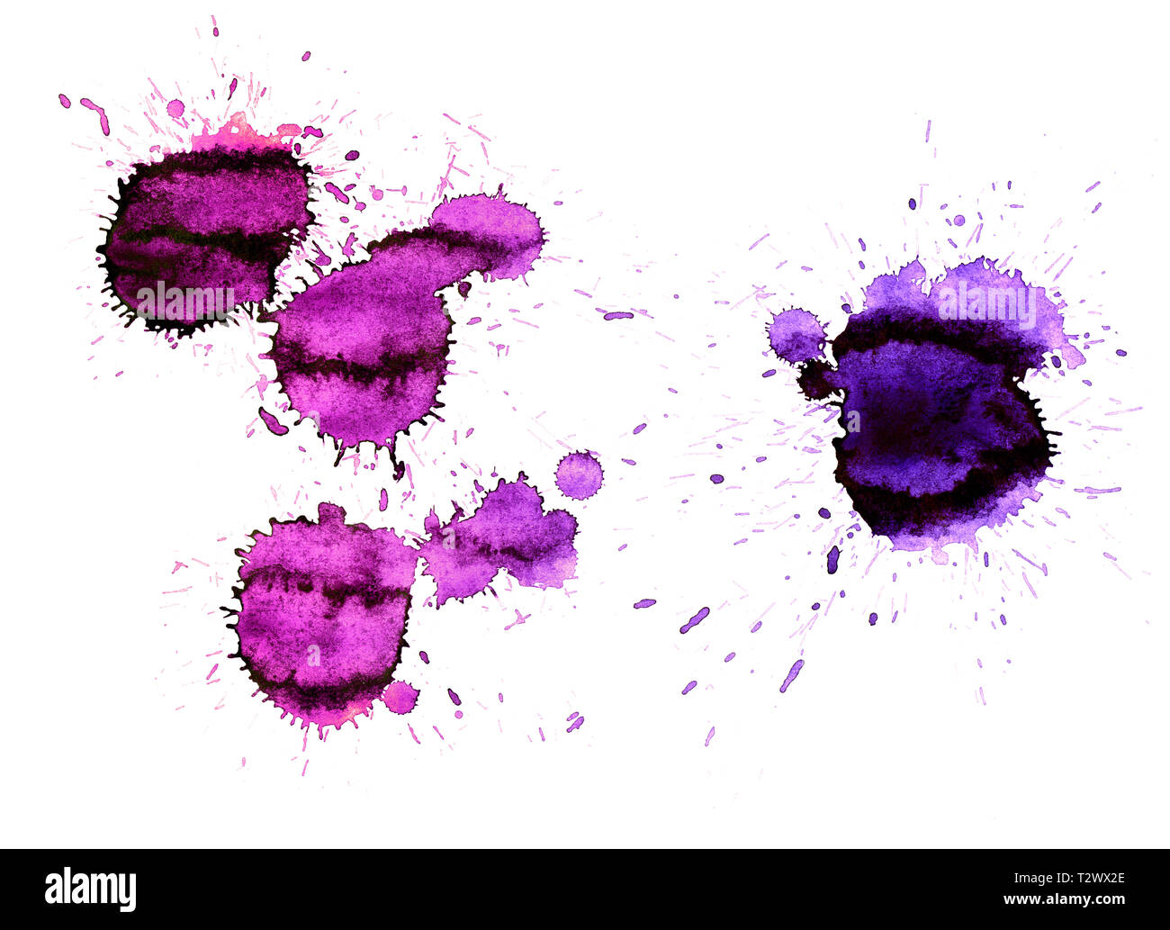 white background with a color blots Stock Photo - Alamy