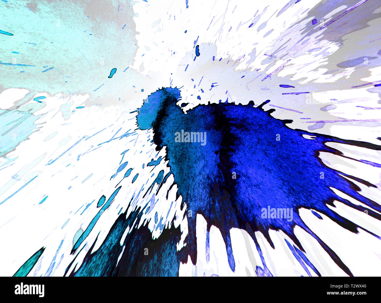 white background with a bright color blots Stock Photo - Alamy