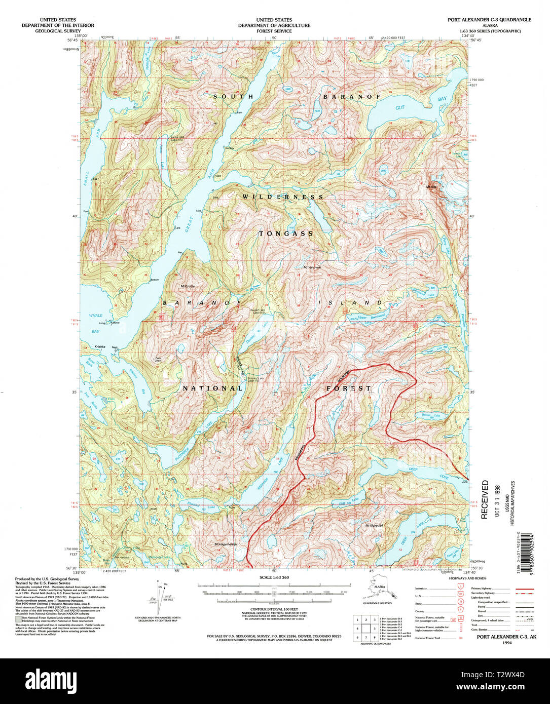 Map of port alexander Cut Out Stock Images & Pictures - Alamy