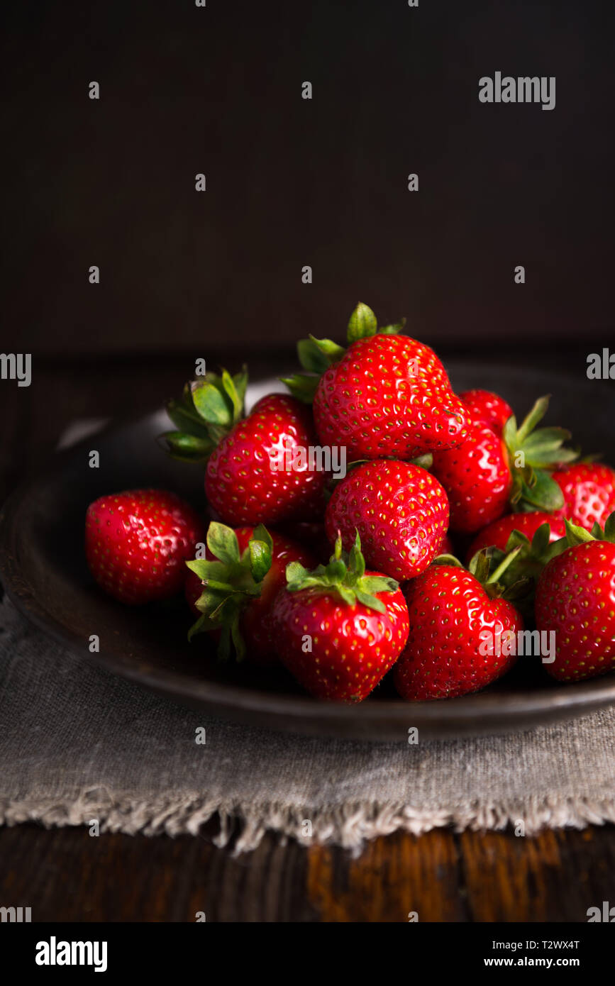 fresh strawberries still life Stock Photo - Alamy
