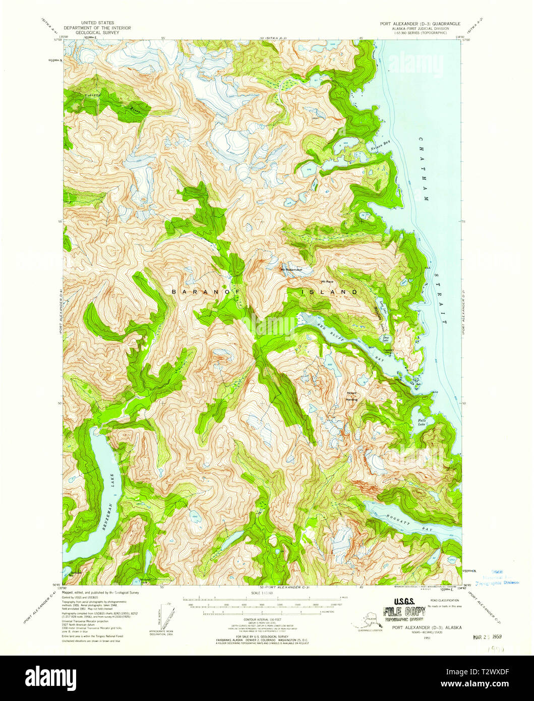 Port alexander map hi-res stock photography and images - Alamy