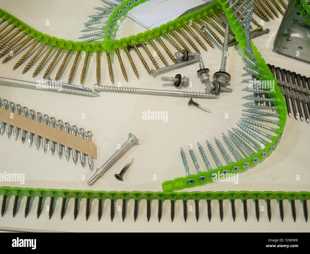 many clip strips types of different screws, dowels and nails. all for ...